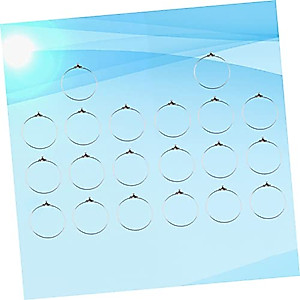 TEHAUX 20pcs Wire Earrings Hoops Dangle Earring Jewelry Accessories Beading Hoop Finding Earring Hoop Gold Earrings Backs for Studs Bezel Charms Pendants Jewelry Making Bead Circle Copper
