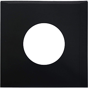 Square Deal Recordings & Supplies - 7" 45pm Vinyl Record Inner Sleeves - Archival Quality, Super Heavyweight 29# Black Paper with Hole - Set of 25#07IWBK