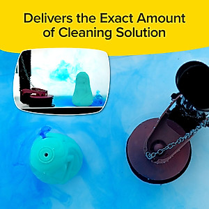 Mer-Maid Automatic Toilet Bowl Cleaner, AS-SEEN-ON-TV, Cleans, Freshens, and Deodorizes with Every Flush, Lasts Up to 3 Months, Ultra-Strength Concentrated Formula, Just Drop It in Your Tank, 4 In, Blue