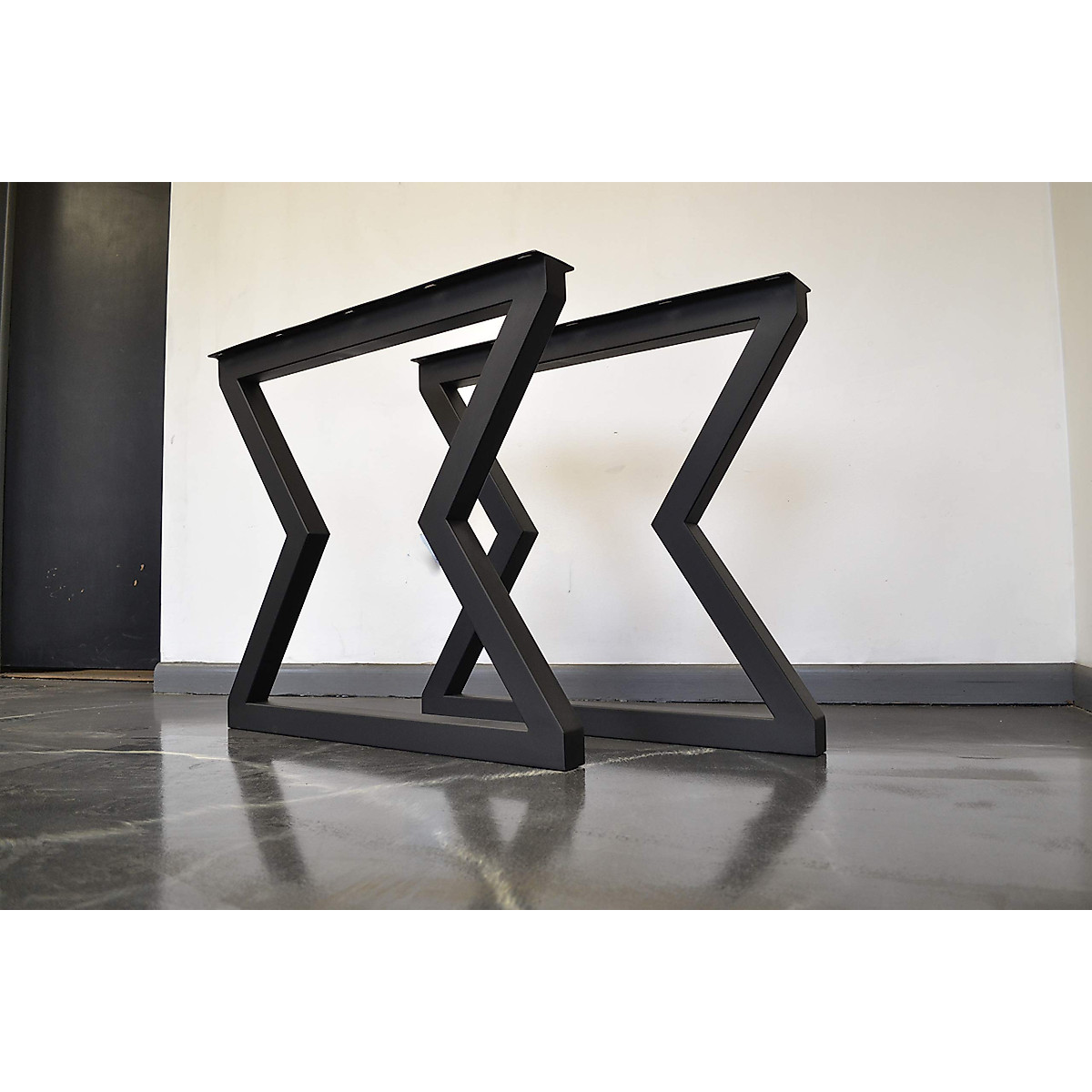 Metal Table Legs, Hourglass Style - Any Size and Color