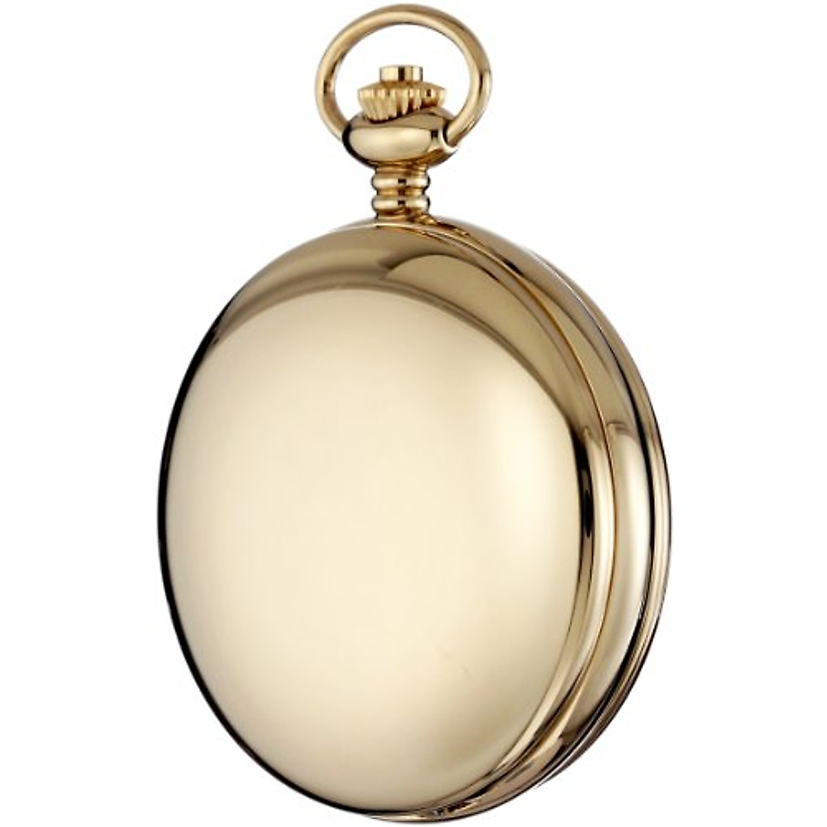 Charles-Hubert, Paris 3907-GRR Premium Collection Gold-Plated Stainless Steel Polished Finish Double Hunter Case Mechanical Pocket Watch