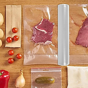 Vacuum Sealer 1 Roll Vacuum Sealer Bags Storage Vacuum Sealed Bags Food Vac Bags for Meal Prep Sous Vide Food Storage Dehydrated Freeze Dried Foods Vacuum Sealer Machine