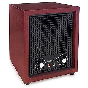 Ivation Ozone Generator Air Purifier, Ionizer & Deodorizer -Purifies Up to 3,500 Sq/Ft -Great for Dust, Pollen, Pets, Smoke & More Cherry