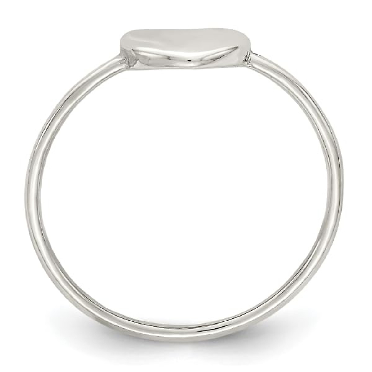 IceCarats 925 Sterling Silver Heart Love Ring Size 6