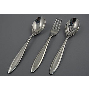 Ginkgo International Fontur 3-Piece Stainless Steel Hostess Serving Set