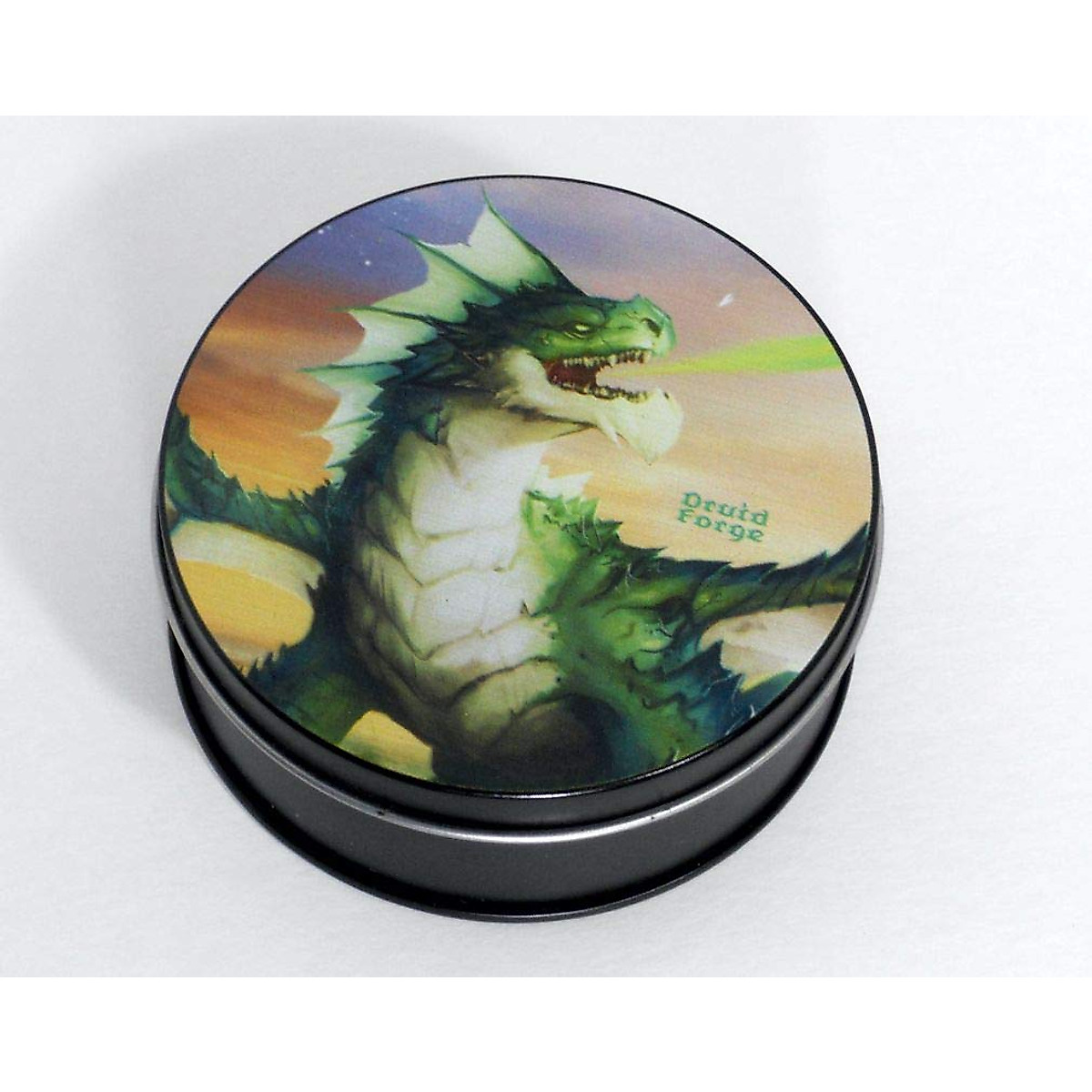 Druid Forge Metal Dice Polyhedral Set of 7 Chaotic Copper D&D RPG Ancient Copper with Green Numbers