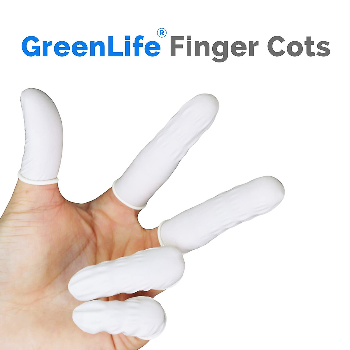 GreenLife® 100/300/500pcs General Finger Cots Finger Protector Finger Support Disposable Latex Nail Cover Durable High Elastic Anti Static Protect Sleeves Tool (100pcs)