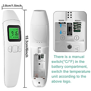 Forehead Thermometer Kids and Adults Thermometer with Fever Alarm Bluetooth Thermometer Application Smartphone for iOS and Android for Kids and Adults Touchless Quick and Accurate Temperature Reader
