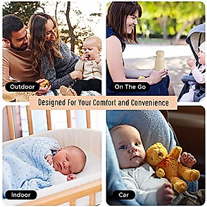 2-in-1 BEEVA Portable Baby Bottle Warmer for Breastmilk/Baby Formula, Ideal for Travel, with USB Charger, 4 Temperature Settings & Digital Display, Accurate Heating,with Travel Bag