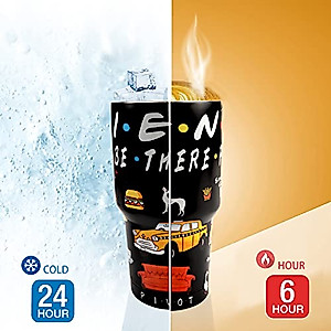 Friends 30 oz Stainless Steel Tumbler with Lids,Friends TV Show Gifts,Friends TV Show Merchandise,Friends Coffee Mugs 30oz Double Walled Insulated Tumbler Travel Coffee Cup Keeps Drinks Cold & Hot