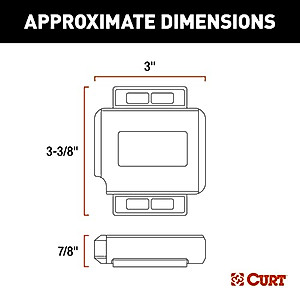 CURT 51190 Echo Under-Dash Electric Trailer Brake Controller with Bluetooth-Enabled Smartphone Connection, Proportional, Plastic