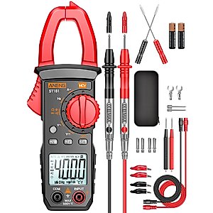 ANENG Digital Clamp Meter Multimeter Tester 4000 Counts with NCV Amp Ohm Volt Measures AC Current, AC/DC Voltage,Capacitance, Resistance, Diodes, Continuity Frequency Backlight Electrican Tools