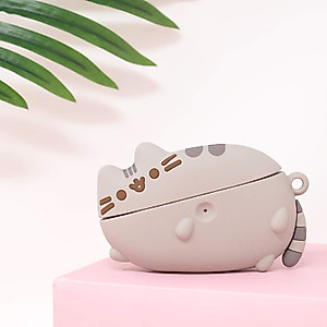 iFace x Pusheen Cute AirPods Pro Case - Pusheen The Cat Silicone Protective Cover [Carabiner Clip Included] [Wireless Charging Compatible] - Laying Down