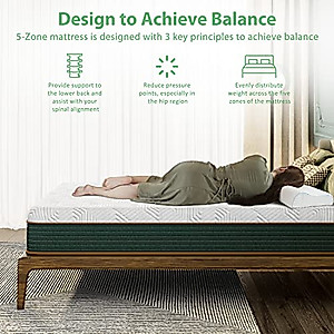 Zeffly Full Size Mattress 10 Inch, Gel Memory Foam Mattress with Individual Pocket Springs, Hybrid Mattress in a Box for Pressure Relief & Cooler Sleep, CertiPUR-US Certified