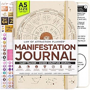 Daily Self Care and Manifestation Journal - A 5 Minute Journal, A 90 Day Planner Journey, Creating Your Dream Life, Vision Board, Guided Journal, & Personal Gratitude Journal - Undated Daily Planner
