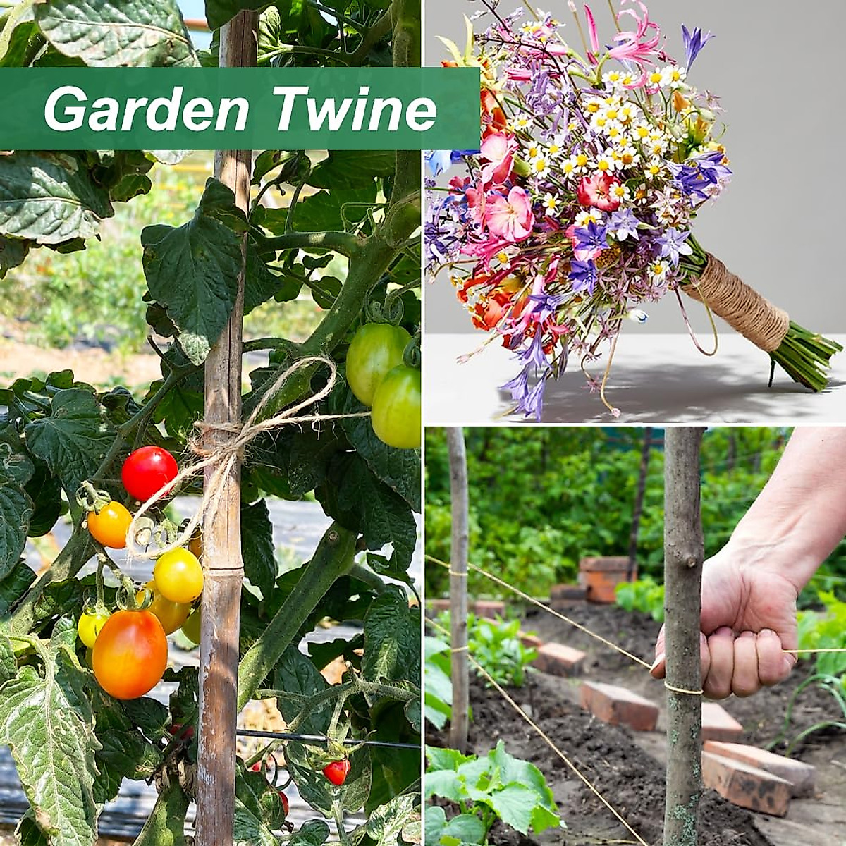 Shintop 328 Feet Natural Jute Twine Best Industrial Packing Materials Heavy Duty Natural Jute Twine for Arts and Crafts and Gardening Applications (328 Feet Twine)