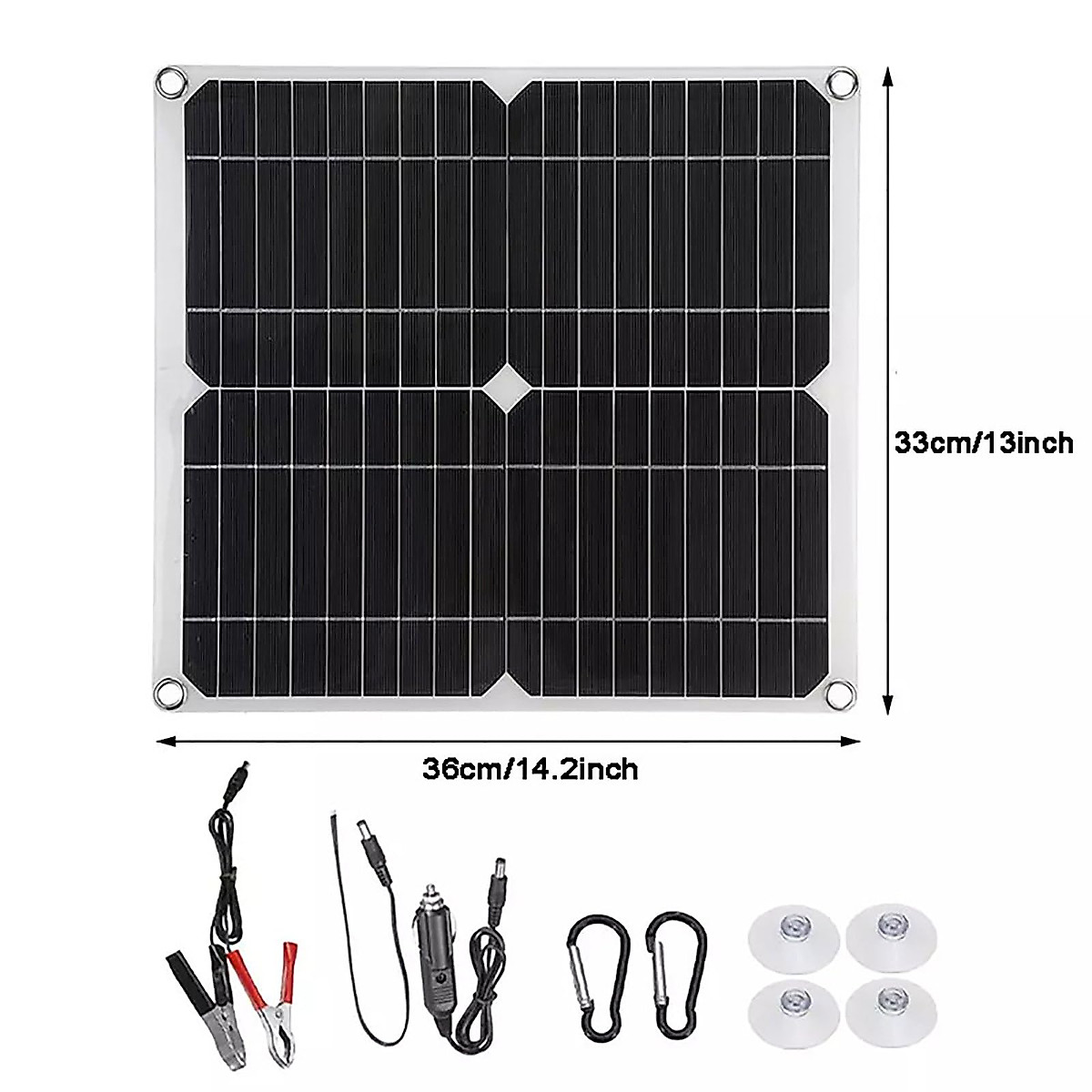 Solar Panel (25w/50w/75w/100w), Dual Usb18v/5v, With 20a Controller, Photovoltaic Battery System(12v Battery Power Charging), For Rv, Boat, Trailer, Farm,75W