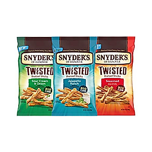 Snyder's of Hanover Twisted Pretzel Sticks Variety 3-Pack,12 Oz. Bags