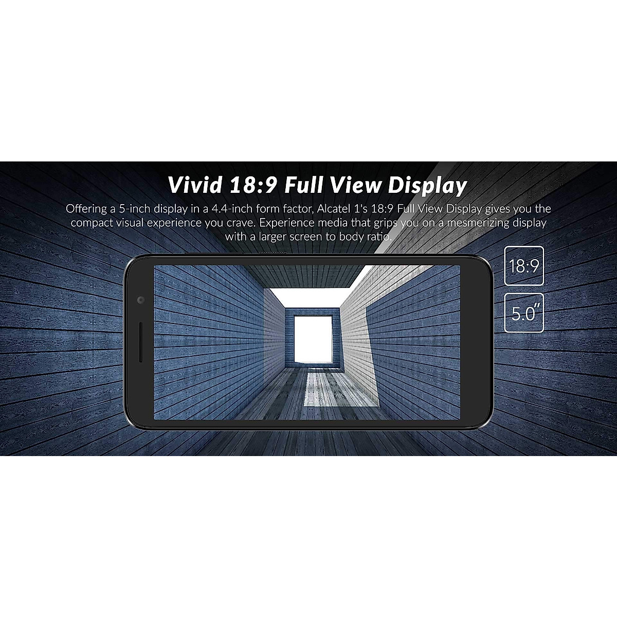 Alcatel 1 (2019) 4G LTE Unlocked 5 inch 8MP Flash 5033D Quad Core Factory Unlocked Android Oreo Worldwide Desbloqueado