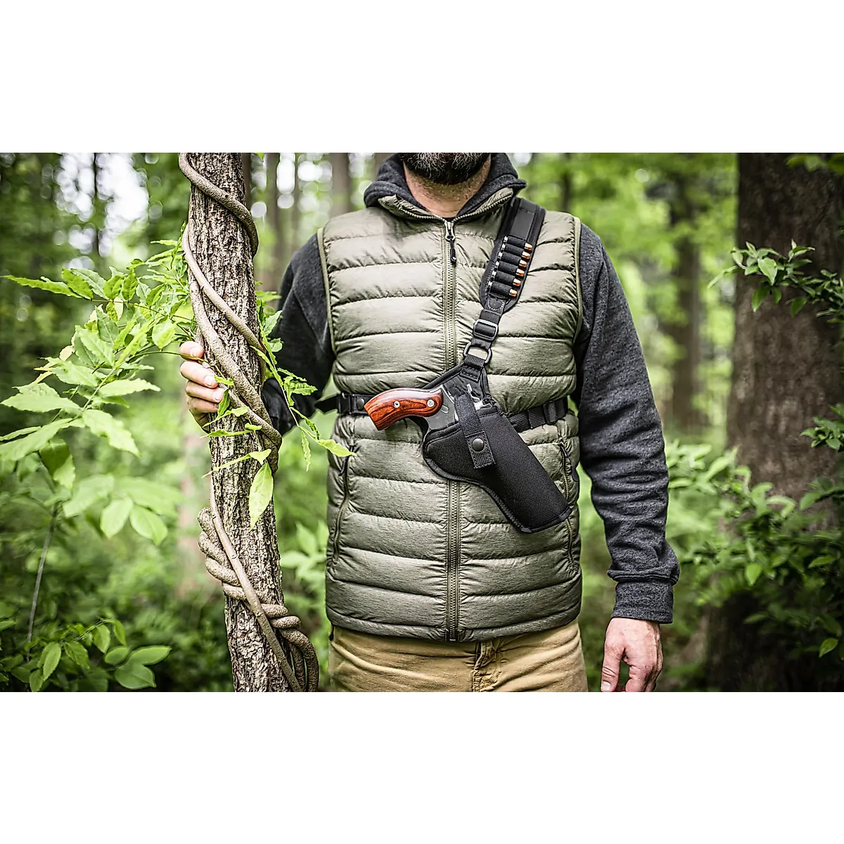 DIAMOND D OUTDOORS - Denali Chest Holster for Revolver up to 6 ½” Barrel