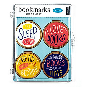 Funny Quote Bookmarks - JUST Clip IT! (4 Sets of 3 Page Markers- Total 12) Funny Bookmark Set - Ideal for Bookworms of All Ages. Adults Men Women Teens & Kids Love Our Fun Domed Designs!