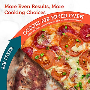 COSORI Air Fryer Toaster Oven 26.4QT, 12-in-1 Convection Ovens Countertop Combo, 6-Slice Toast, 12-inch Pizza, Basket, Tray, Recipes &3 Accessories, Wifi, CS100-AO