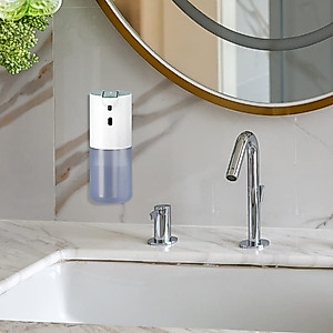 Soap Dispenser, Automatic Hand Soap Dispenser Sprayer Touchless Foam Liquid Soap Dispenser Rechargeable Bathroom Countertop Soap Pump for Bathroom Kitchen 13.5oz Liquid Hand Soap Jar Container