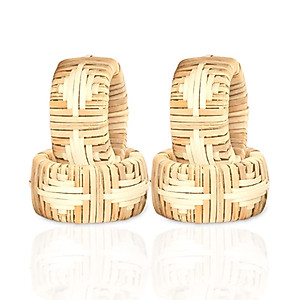 Napkin Ring Set of 4, Napkin Rings,Christmas Napkin Ring,Wedding Napkin Rings, Thanksgiving,Dining Napkin Rings with Plastic & Jute,Loving Napkin Ring- Natural White