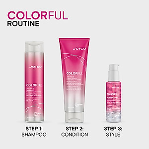 Joico Colorful Anti-Fade Shampoo | For Color-Treated Hair | Preserve Hair Color & Vibrancy | Boost Shine & Reduce Breakage | Sulfate Free | With Camellia Oil & Pomegranate Extract | 10.1 Fl Oz