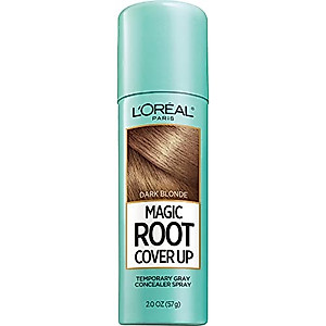 L'Oreal Paris Root Cover Up Temporary Gray Concealer Spray, Hair Color Spray with Filling & Thickening Coverage, Dark Blonde, Packaging May Vary