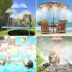 Homasky Misters for Outside Patio, 50 FT Misting System for Cooling Outdoor, Mister System for Outside Patio Producing Water Mist in Backyard, Trampoline, Porch, Deck, Umbrella, Garden