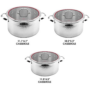DSP 8 in 1 Premium Stainless Steel Stockpot Sets 3 5 10 Quart with Lids - Versatile Induction & Multi-Stove Compatible Large Cooking Pot, Ideal for Soup, Gumbo & Stew, Durable, Dishwasher Safe