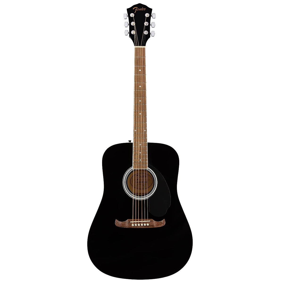 Fender FA-125 Dreadnought Guitar - Black Bundle with Gig Bag, Tuner, Strap, Strings, String Winder, Picks, and Austin Bazaar Instructional DVD