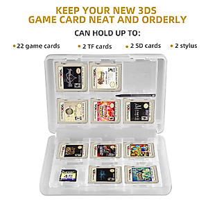 3DS Game Holder Card Case, 28-in-1 Game Holder Card Case Compatible with Nintendo NEW 3DS / NEW 3DS XL / 3DS / 3DS XL / DSi / DSi XL / DS / NEW 2DS /NEW 2DS XL / 2DS/ 2DS XL Catridge Storage Box (White)