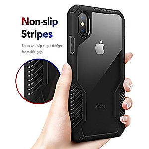 MOBOSI Vanguard Armor Designed for iPhone Xs Max Case, Rugged Cell Phone Cases, Heavy Duty Military Grade Shockproof Drop Protection Cover for iPhone 10xs Max 2018 6.5 Inch (Matte Black)