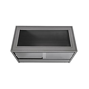 New Age Pet ECOFLEX 48-Inch Mojave Reptile Lounge in Grey- Durable Wood Plastic Composite Habitat with Vented Side Panels, Removable Sliding Glass Doors & Lock, Easy Assembly