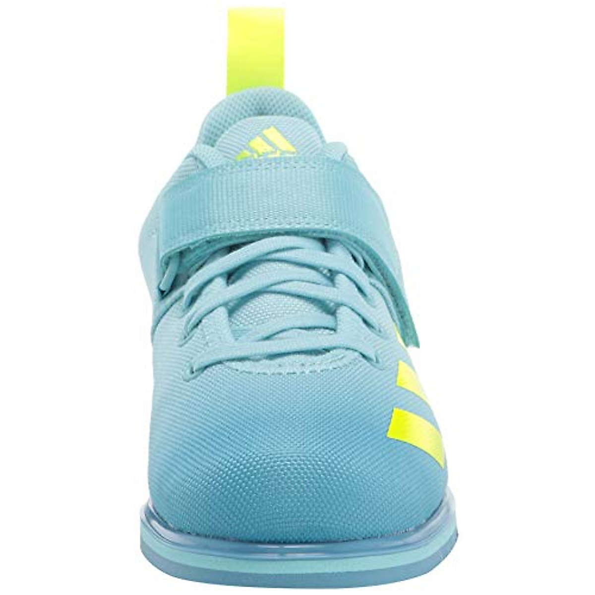 adidas Women's Powerlift 4 Cross Trainer, Hazy Sky/Solar Yellow/Hazy Blue, 9.5
