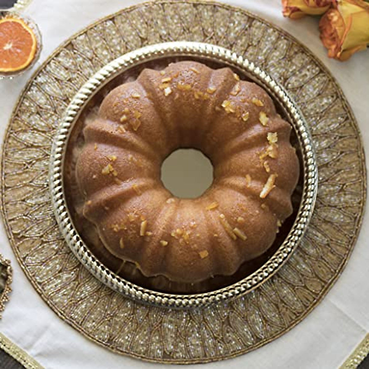 USA Pan Bakeware Nonstick Fluted Tube Cake Pan, Aluminized Steel 10-Inch