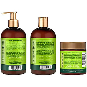 SheaMoisture Power Greens Curly Hair Moringa And Avocado Shampoo, Conditioner And Reconstructor Dry Hair Moringa Avocado to moisturize