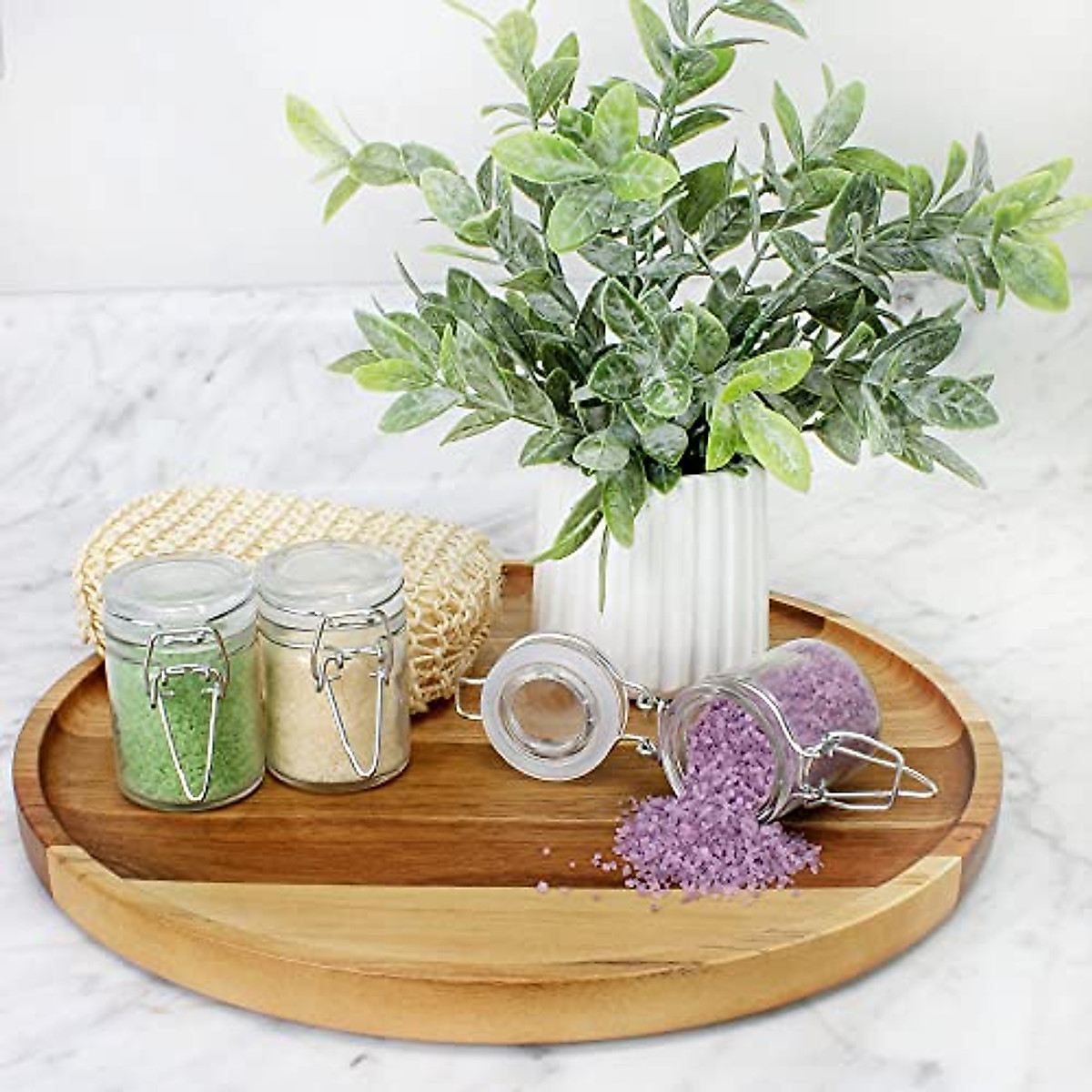 Cornucopia 1.6-Ounce Herb Storage Mini Herb Jars w/Clamp Style Rubber Gasket Seal (12-Pack); 50ml Airtight Odor-Proof Vials w/Hermes Clamp Top Hinge