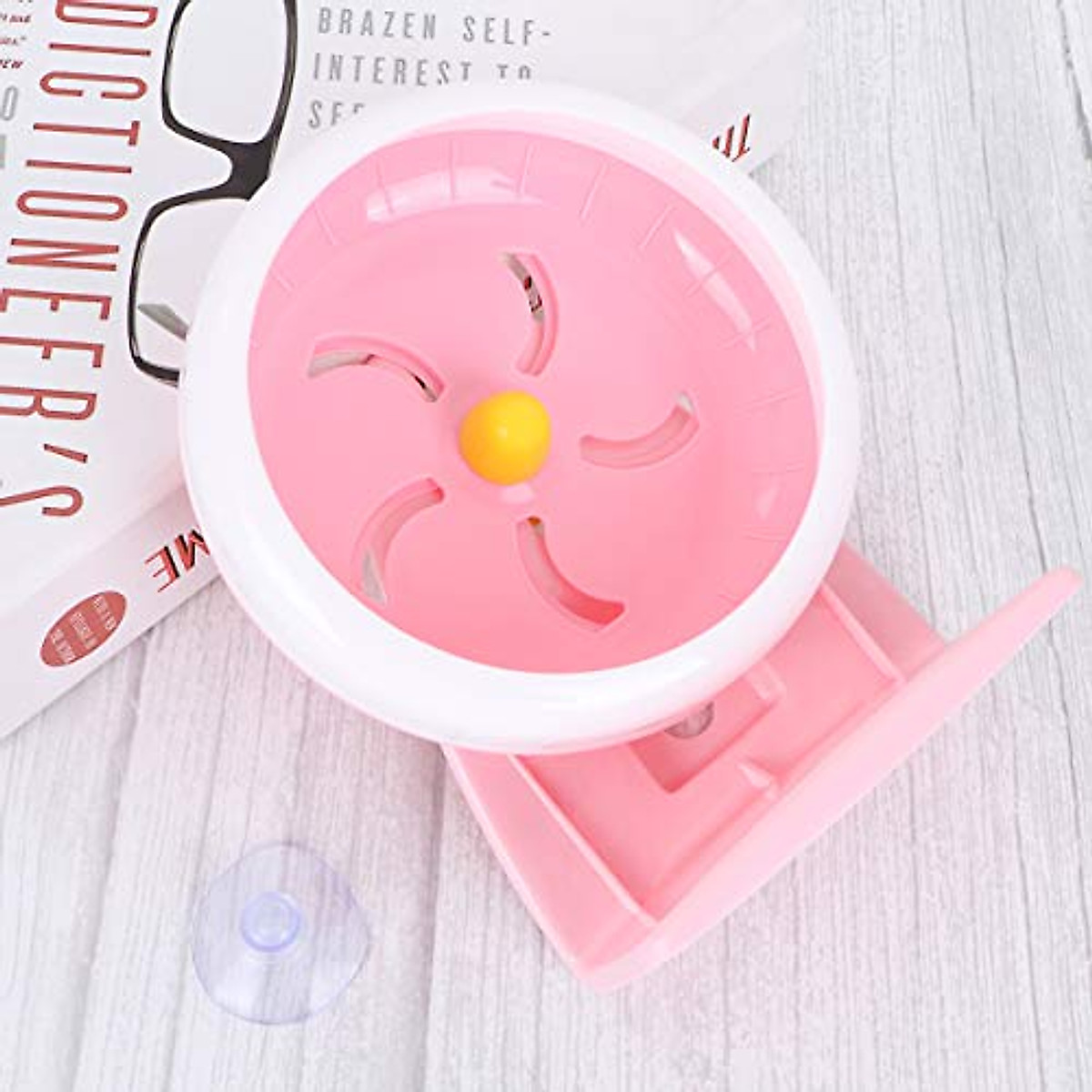 Exercise Jogging Toys Pets Wheel Hamsters Gerbil Dwarf, Animals Toys Exercise Holder with Sports for Hamster Running Pink Small Mice