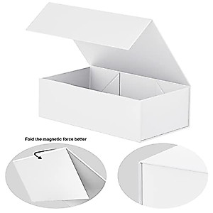 MOZRRO Gift Box with Lids, 9.85 x 5.95 x 3.15 In Magnetic Closure Collapsible Gift Boxes for Gift Packaging, Gift Box for Christmas,Mothers Day,Fathers Day,Graduations,Weddings,Birthdays Gifts
