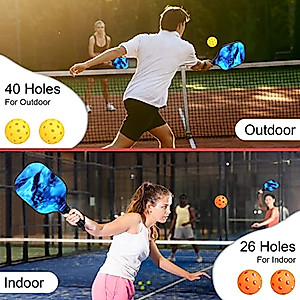 Gootoop Pickleball Paddles USAPA Approved, Pickleball Set with 2 Pickleball Rackets 4 Balls & 1 Bag, Fiberglass Pickle Ball Paddle with Polypropylene Core, Pickleball Equipment for Men Women