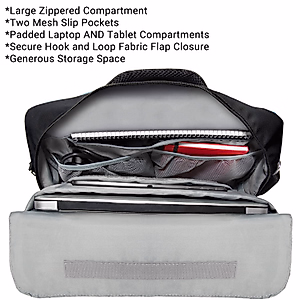 Vangoddy Slate 3-in-1 Universal 17.3 17-inch Laptop Backpack Shoulder Bag Briefcase (Blue)