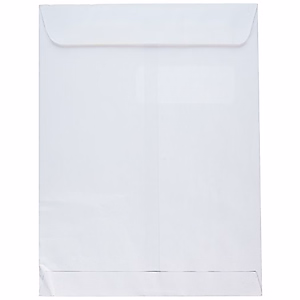 LUXPaper 9 x 12 Open End Window Envelopes | Peel & Press | White Linen | 80lb. Text | 250 Qty