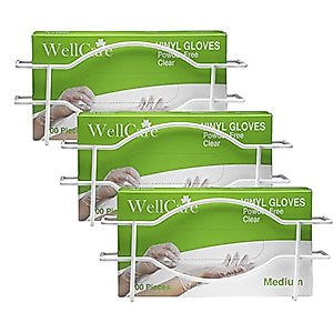 Tiger Chef Glove Box Holder Wall Mount - Metal Glove Dispenser - Disposable Gloves Holder 10x3x5 Inch (3 Pack)