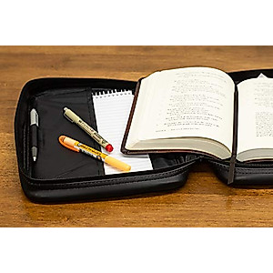 Armor of God Metallic Silver Polyurethane Bible Cover, Large Print