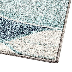 Unique Loom Autumn Collection Area Rug - Plantation (9'x 12' Rectangle, Blue Gray/ Black)