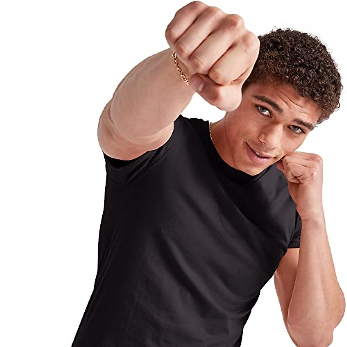 Hanes Men's Originals Lightweight Tall T-Shirt, Tri-Blend Tee, Big & Tall Sizes, Black