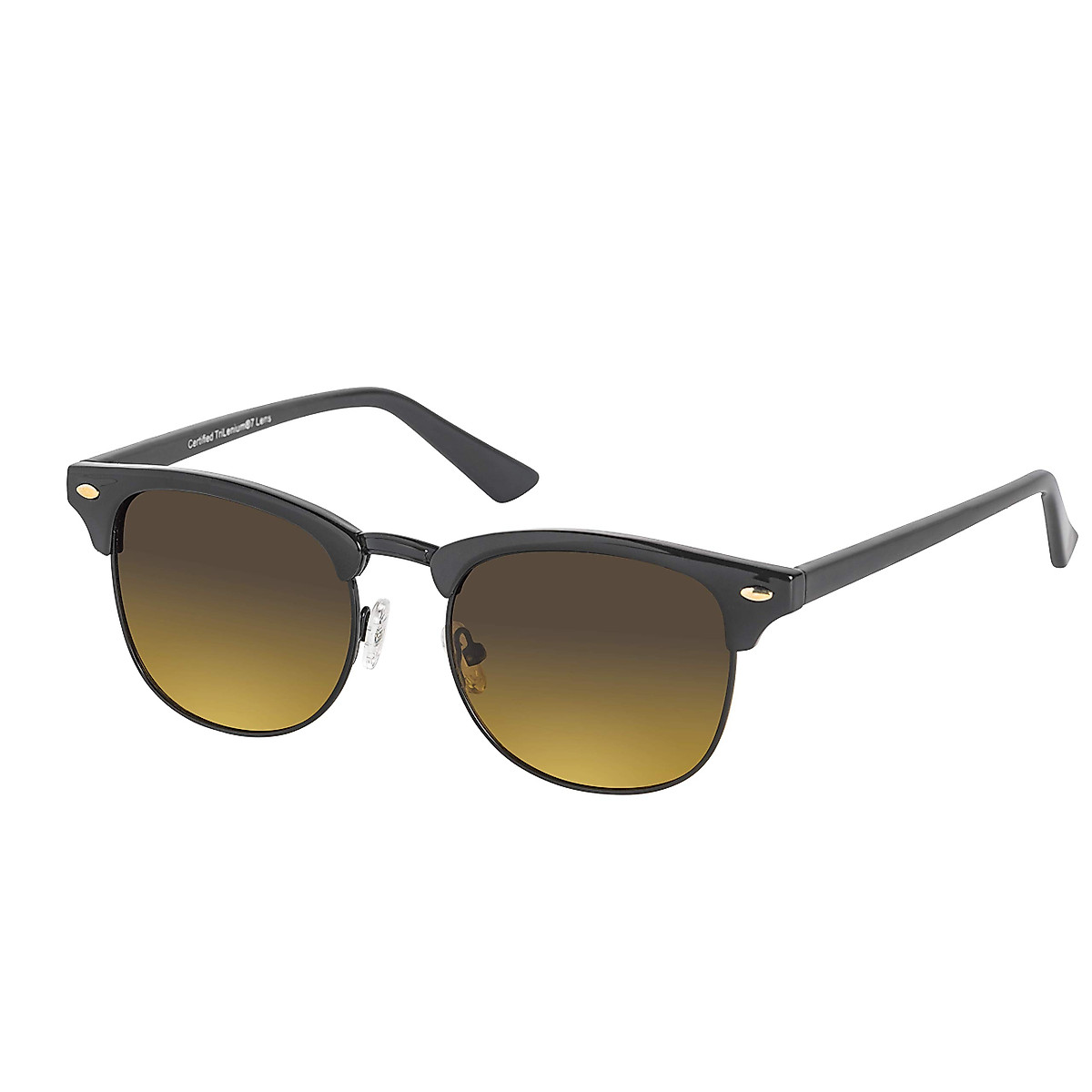 Eagle Eyes Palmer Polarized Sunglasses - Semi Rimless Frame - Black